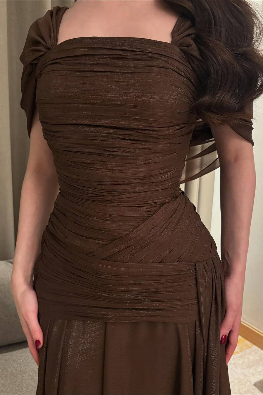 Pleated Design A- Line Maxi Dress – aMoonlark